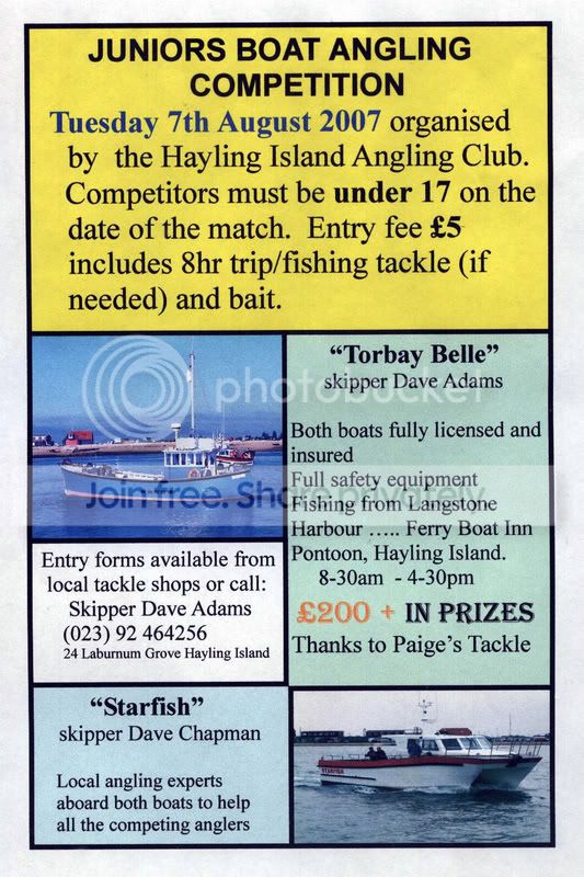 Langstone Harbour (Hants) JUNIORS BOATFEST - Sea Fishing - Fishing ...