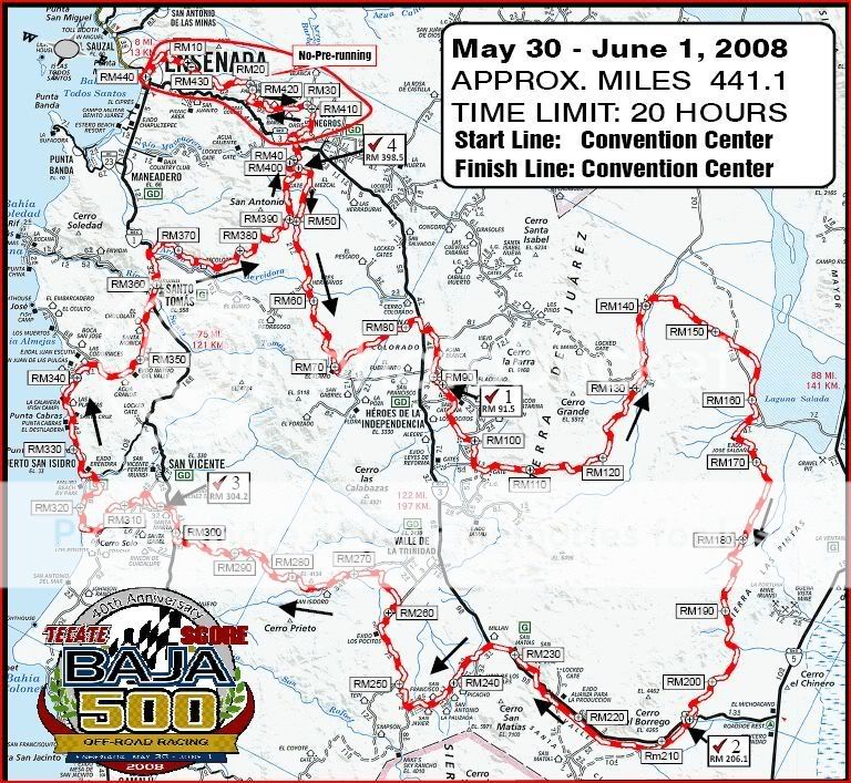 2008 Baja 500 Course Map !!!!!! Finaly | race-deZert